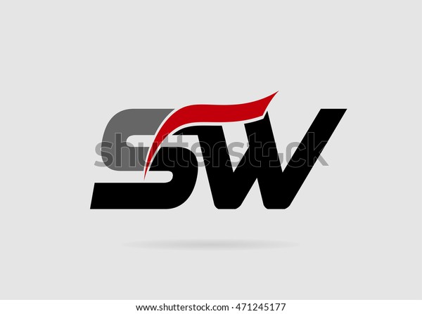 Sw Letters Logo Stock Vector (Royalty Free) 471245177 | Shutterstock
