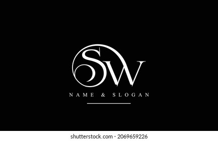 Sw Ws S W Abstract Letters Stock Vector (Royalty Free) 2069659226 ...