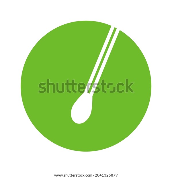 Swab Test Button Icon Clipart Image Stock Vector (Royalty Free ...