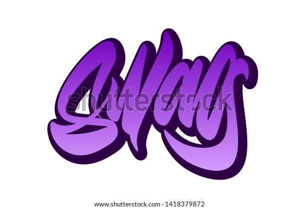 Swag Hand Drawn Vector Lettering Design Stock Vector (Royalty Free ...