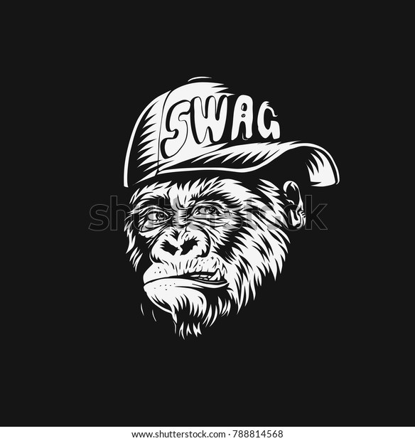Swag Monkey Cap Monkey Modern Street Stock Vector (Royalty Free) 788814568