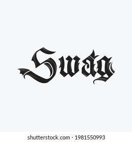 Swag Text Vector Design Illustration Stock Vector (Royalty Free ...