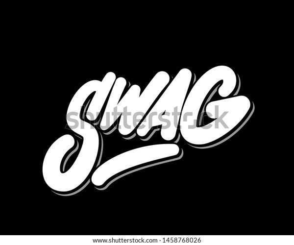 Swag Vector Hand Lettering Sticker Stock Vector (Royalty Free ...