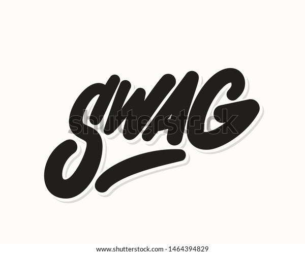 Swag Vector Hand Lettering Sticker: vector de stock (libre de regalías ...