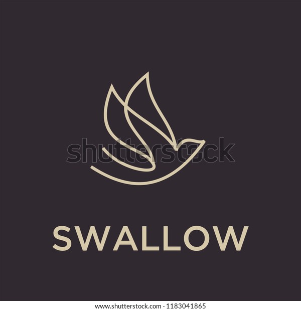 Swallow Bird Logo Icon Designs Vector Stock Vector (Royalty Free ...