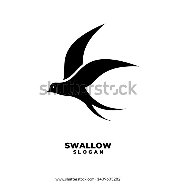 Swallow Logo Isolated Swallow On White Stock Vector (Royalty Free ...