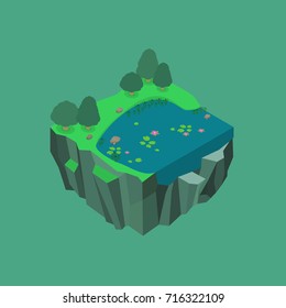 Swamp Island Isometric Stock Vector (Royalty Free) 716322109 | Shutterstock