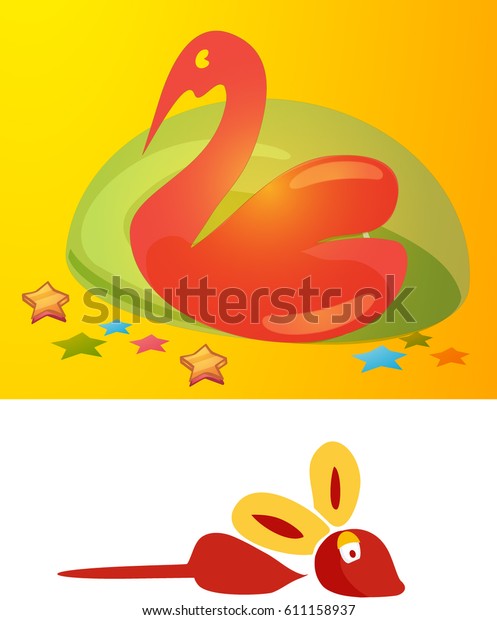 Swan Mouse Stock Vector (Royalty Free) 611158937 | Shutterstock