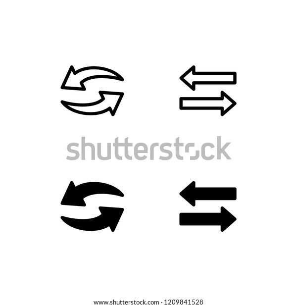 Swap Icon Logo Vector Symbol Exchange: เวกเตอร์สต็อก (ปลอดค่าลิขสิทธิ์ ...