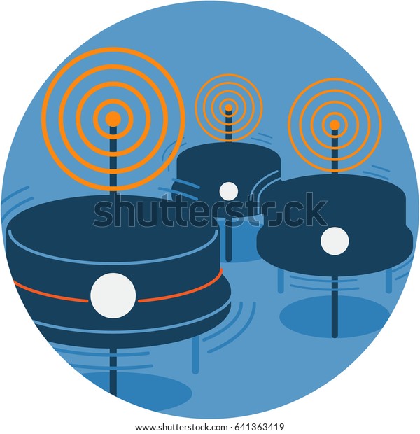 Swarm Robot Abstract Icon Illustration Swarmbot Stock Vector (Royalty ...
