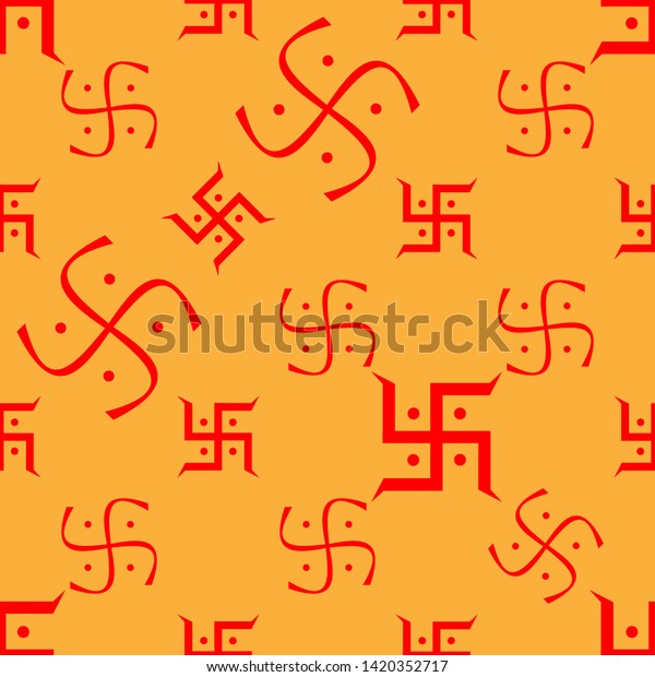 Swastica Symbol Holy Motifseamless Pattern Vector Stock Vector (Royalty ...