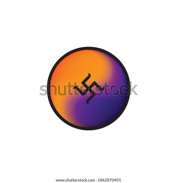 Swastika Gradient Yin Yang Circle Dark Stock Vector (Royalty Free ...