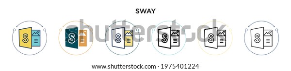 Sway Icon Filled Thin Line Outline Stock Vector (Royalty Free ...