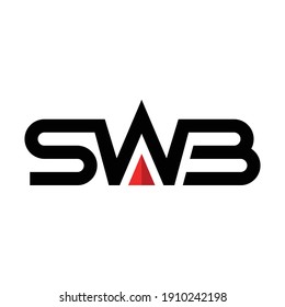 Swb Letter Monogram Logo Design Modern Stock Vector (Royalty Free ...