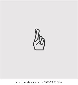 Swear Finger Icon Vector Isolated On Stock Vector (Royalty Free ...