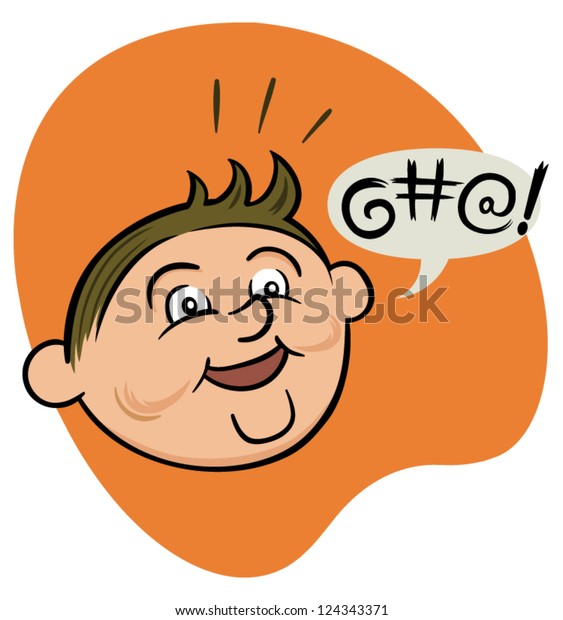 Swearing Baby Stock Vector (Royalty Free) 124343371 | Shutterstock