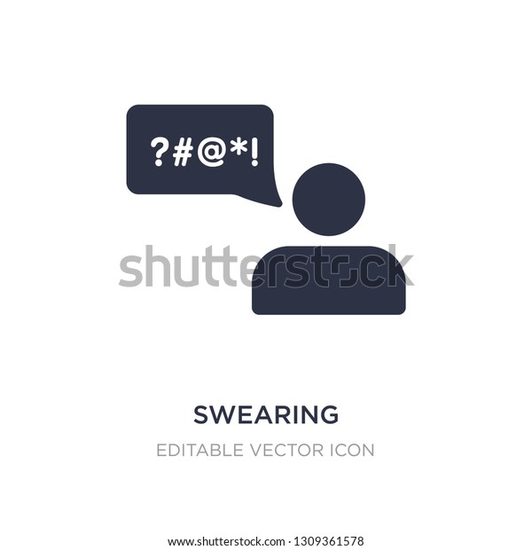 Swearing Icon On White Background Simple Stock Vector (Royalty Free ...
