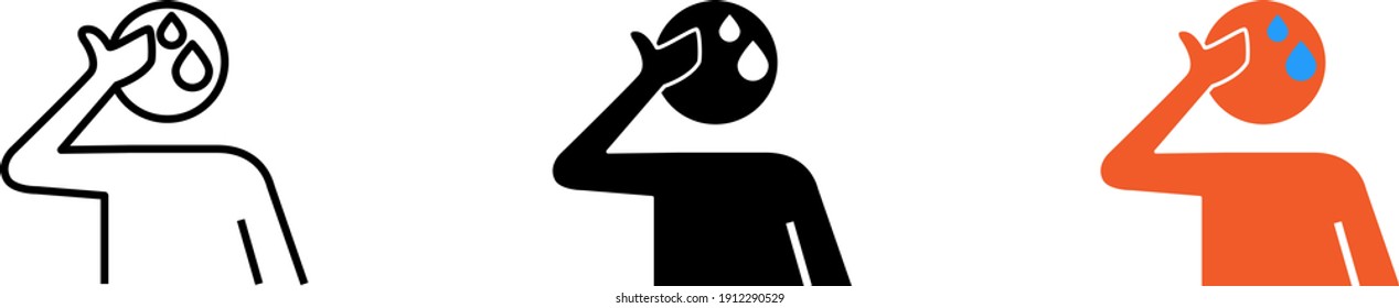 Sweat Icon Vector Illustration Stock Vector (Royalty Free) 1912290529 ...