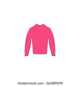 Clothing Sweater Pictogram Pink Symbol Black Stock Illustration ...