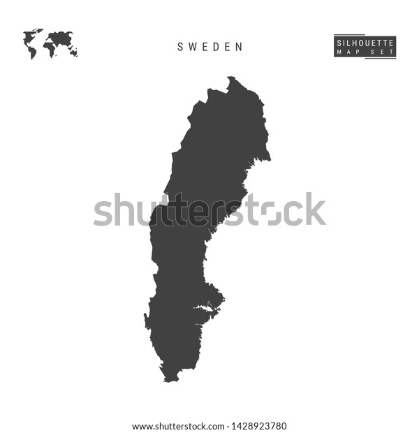 Sweden Blank Vector Map Isolated On Stock Vector (Royalty Free ...