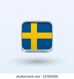 Sweden Flag Icon Square Form On Stock Vector (Royalty Free) 137505305 ...
