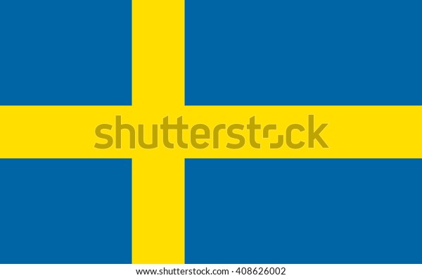 Sweden Flag Official Colors Proportion Correctly Stock Vector (Royalty ...