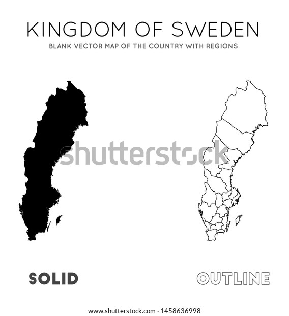 Sweden Map Blank Vector Map Country Stock Vector (Royalty Free ...
