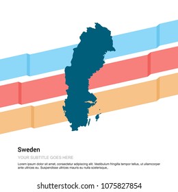 Sweden Map Design White Background Vector Stock Vector (Royalty Free ...