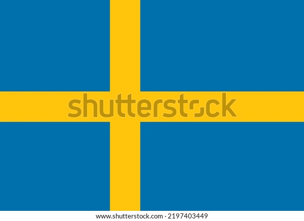 Swedish Flag Simpel Vector Illustration Stock Vector (Royalty Free ...