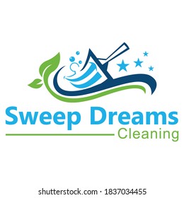 Sweep Dreams Logo Design Template Stock Vector (Royalty Free ...