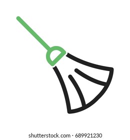Sweeping Broom Stock Vector (Royalty Free) 689921230