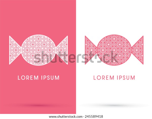 Sweet Candy Designed Using Geometric Shape Stock Vector (Royalty Free ...