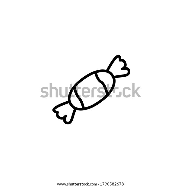 Sweet Candy Vector Icon Candy Outline Stock Vector (Royalty Free ...