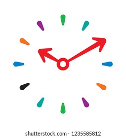 Sweet Color Clock Vector Stock Vector (Royalty Free) 1235585812 ...