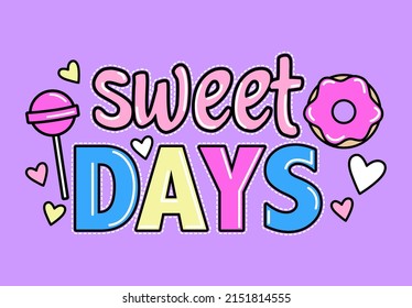 Sweet Days Candy Donut Stock Vector (Royalty Free) 2151814555 ...