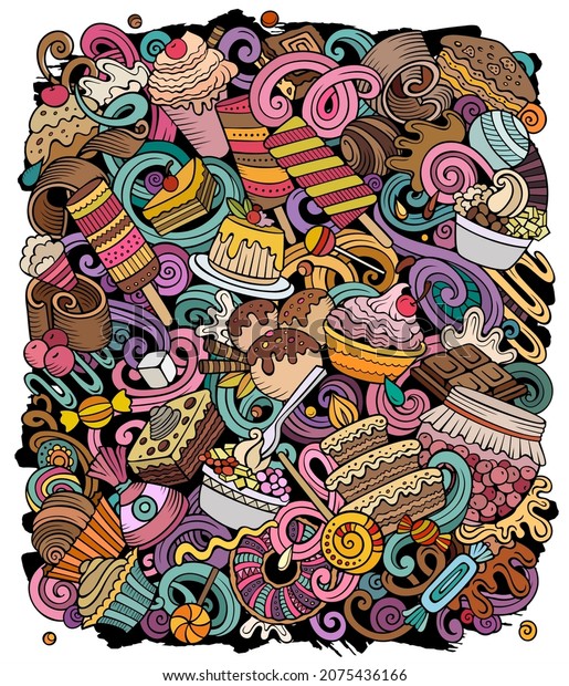 Sweet Food Cartoon Vector Doodles Illustration Stock Vector (Royalty ...