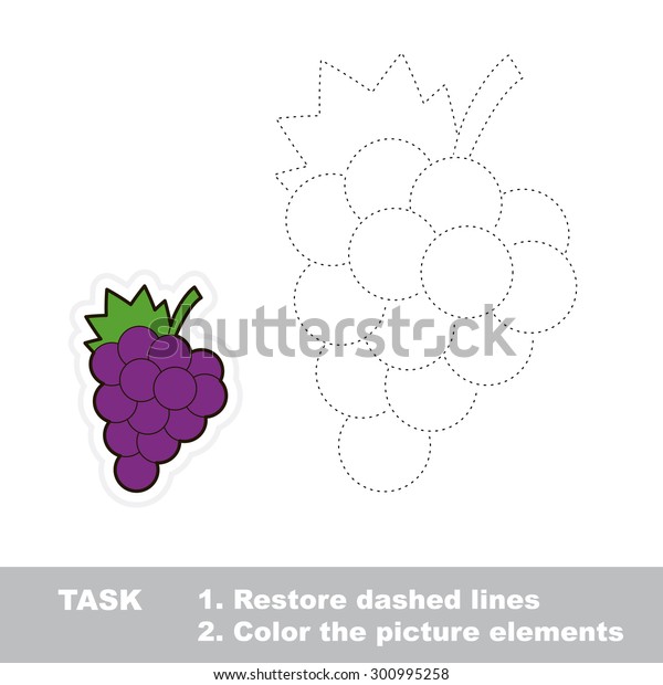 Sweet Grapes Be Traced Restore Dashed Stock Vector (Royalty Free) 300995258
