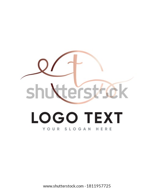 Sweet Handwritten Letter Type T Logo Stock Vector (Royalty Free ...