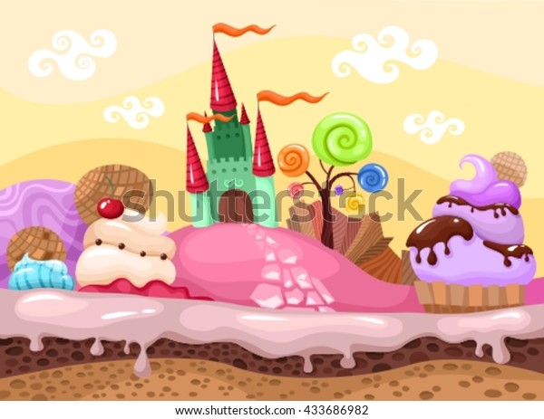 Sweet Landscape Stock Vector (Royalty Free) 433686982 | Shutterstock
