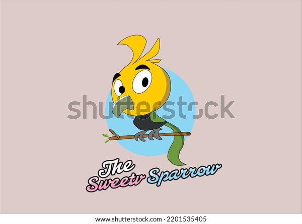 Sweet Sparrow Vector Logo Illustration Stock Vector (Royalty Free ...