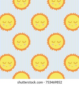 Sweet Sunny Baby Pattern Vector Stock Vector (Royalty Free) 753469852 ...