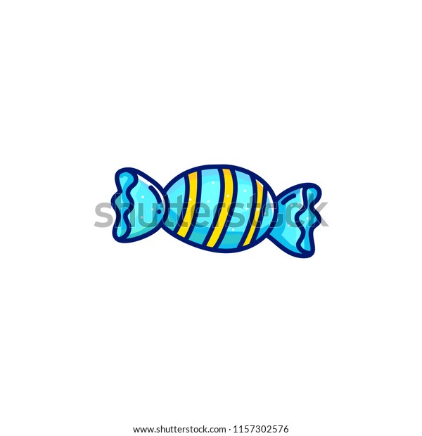 Sweet Wrapped Candy Cartoon Doodle Icon Stock Vector (Royalty Free ...
