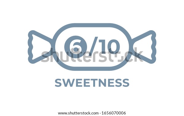 Sweetness Level Vector Food Package Label Stock Vector (Royalty Free ...