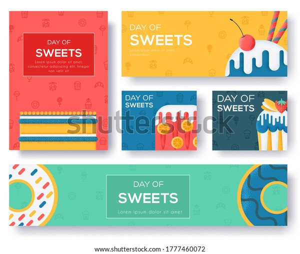 Sweets Brochures Flyer Magazines Poster Book Stock Vector (Royalty Free ...