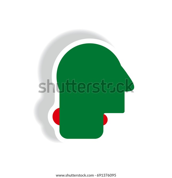 Swelling Neck Vector Paper Sticker Various Stock Vector (Royalty Free ...