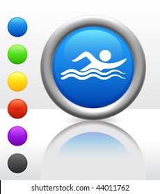Swim Icon On Internet Button Original Stock Vector (Royalty Free ...