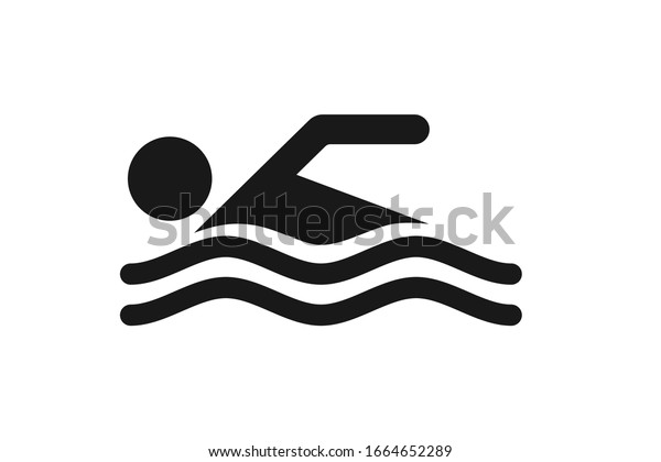 Swim Icon Vector On White Background Stock Vector (Royalty Free ...
