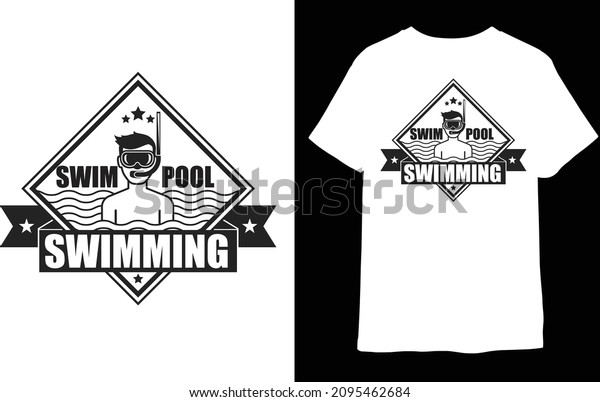 Swim Pool Swimming Vector Tshirt Design Stock Vector (Royalty Free ...