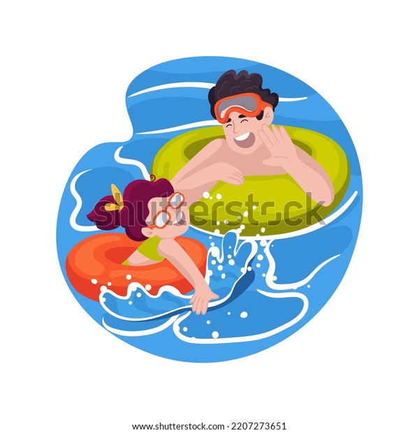 Swim Ring Isolated Cartoon Vector Illustration Stock Vector (Royalty ...