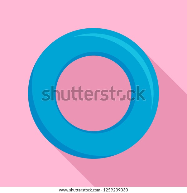 Swimming Circle Icon Flat Illustration Swimming Stock Vector (Royalty ...